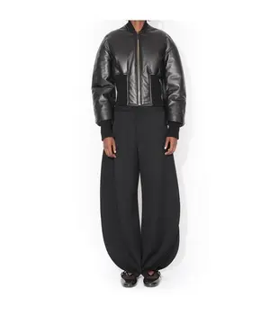 Alaïa Wool Petal Trousers - Black