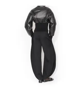 Alaïa Wool Petal Trousers - Black