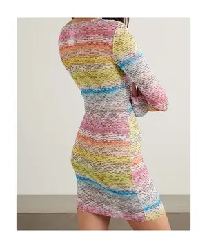 Missoni Printed Tulle Long-sleeve Dress