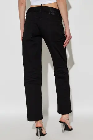 Dsquared2 Jenna Straight Leg Jeans - Black