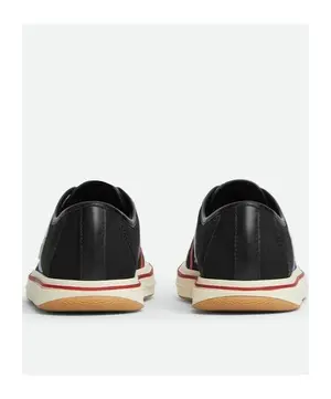 Bottega Veneta Eliot Low-top Canvas Sneakers With Leather Trims