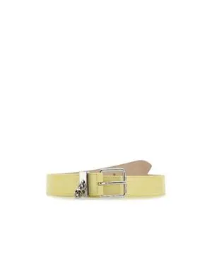 Alexander McQueen Embossed Buckle Belt - Yellow