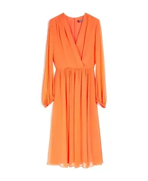 Max Mara V-neck Lantern Sleeve Dress