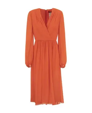 Max Mara V-neck Lantern Sleeve Dress