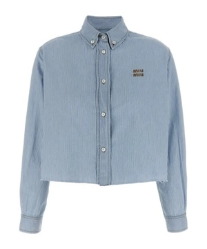 MIU MIU Miu Miu Striped Chambray Shirt