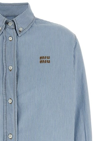 Miu Miu Striped Chambray Shirt