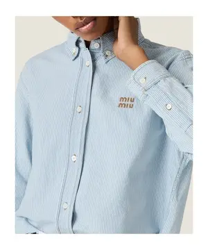 Miu Miu Striped Chambray Shirt