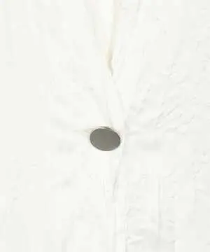 Armani Exchange Long-sleeve Casual Jacket With Single Button Closure - White