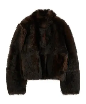 TOTEME Shearling Jacket - Dark Brown