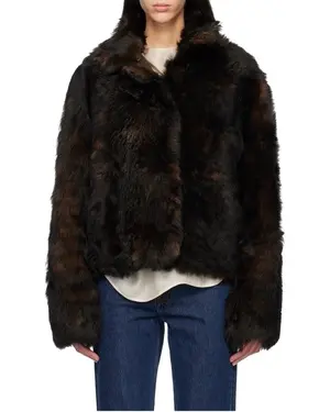 TOTEME Shearling Jacket - Dark Brown