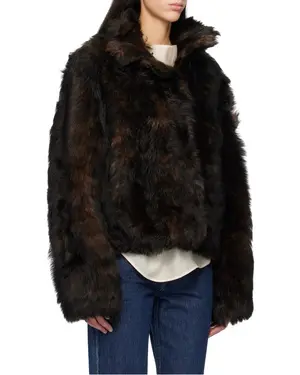 TOTEME Shearling Jacket - Dark Brown