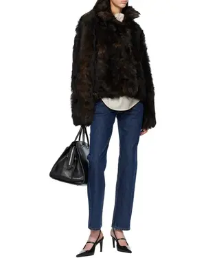 TOTEME Shearling Jacket - Dark Brown