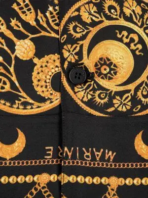 MARINE SERRE Printed Ornament Jewelry Buttoned Shirt