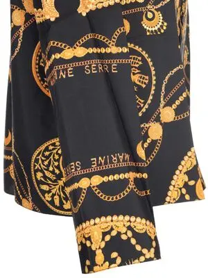 MARINE SERRE Printed Ornament Jewelry Buttoned Shirt