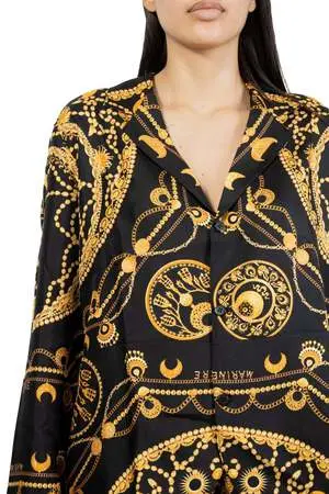 MARINE SERRE Printed Ornament Jewelry Buttoned Shirt