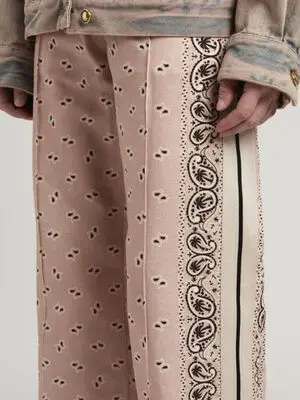 Palm Angels Paisley Printed Wide Leg Trousers