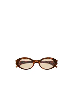 Saint Laurent Oval Frame Sunglasses - Brown
