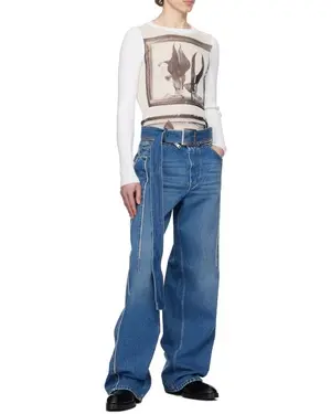 JEAN PAUL GAULTIER Crew Neck Long Sleeve T-shirt - White