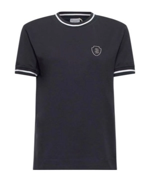Brunello Cucinelli Logo Detailed Crewneck T-shirt - Black