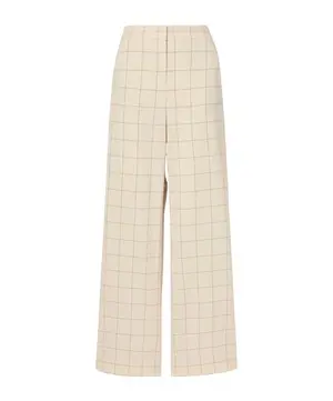 Veronica Beard Plaid Wide-leg Trousers