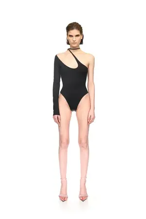 David Koma Asymmetrical One-sleeve Bodysuit
