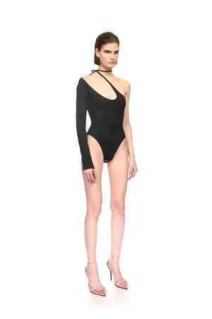 David Koma Asymmetrical One-sleeve Bodysuit