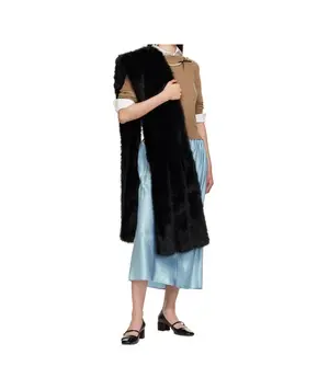 Simone Rocha Triple Slit Faux Fur Scarf