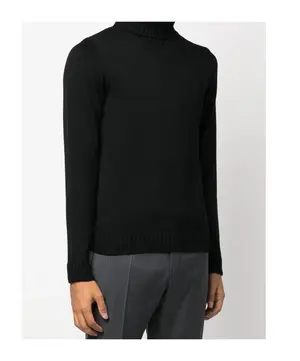 ZANONE Wool Turtleneck Knitwear - Black