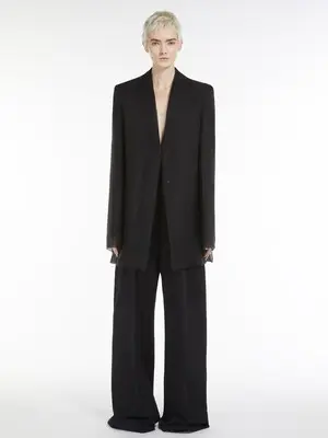 Sportmax High Waist Straight Leg Trousers - Black