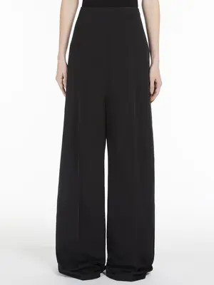 Sportmax High Waist Straight Leg Trousers - Black