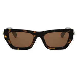 BVLGARI Geometric Frame Sunglasses - Brown