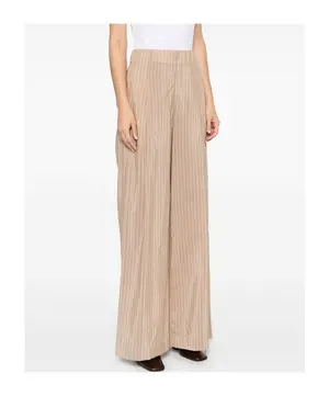 Dries Van Noten Wide Leg Striped Casual Pants
