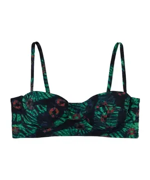 Ulla Johnson Printed Underwire Bikini Top - Green