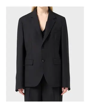 Blumarine Lettering Print Single-breasted Blazer