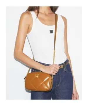 Tory Burch Kira Diamond Camera Crossbody Bag - Brown