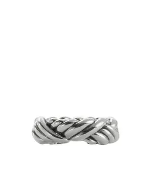 Bottega Veneta Sterling Intreccio Ring - Silver