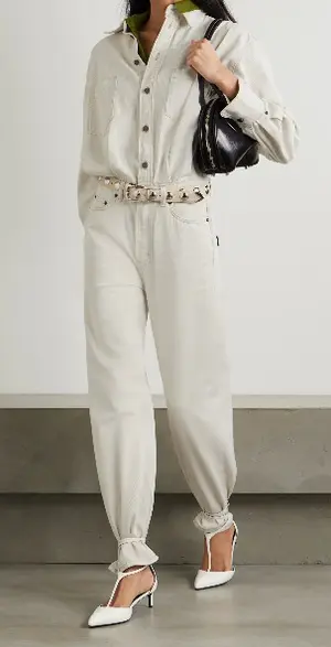 HAIKURE Tessie Denim Jumpsuit - White
