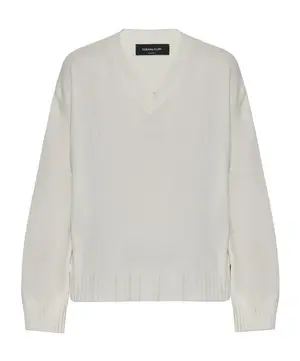 Fabiana Filippi V-neck Knitted Jumper - White