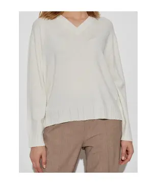 Fabiana Filippi V-neck Knitted Jumper - White