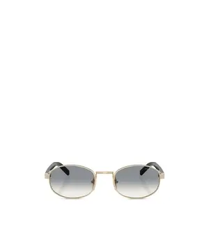Prada Oval Frame Sunglasses - Gray