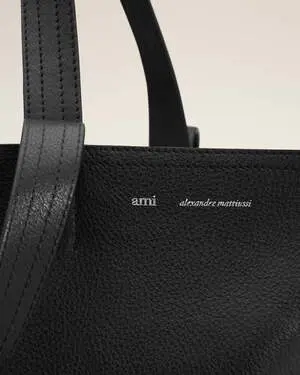 AMI Paris Midi Tote Bag - Black