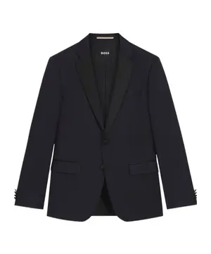 Hugo Boss Single-breasted Tailored Blazer - Black