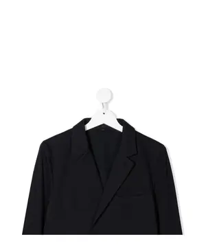 Emporio Armani Logo-embroidered Double-breasted Blazer