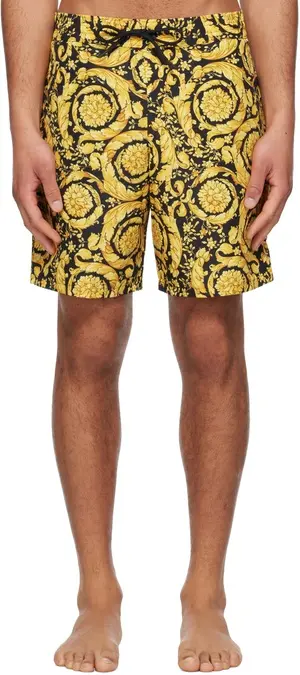 Versace Barocco Printed Swim Shorts - Multicolor