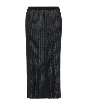 MAISON MARGIELA Ribbed Knit Midi Skirt