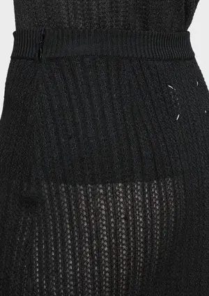 MAISON MARGIELA Ribbed Knit Midi Skirt