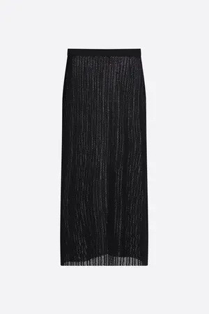 MAISON MARGIELA Ribbed Knit Midi Skirt