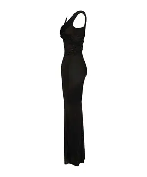 Rick Owens Sahara V-neck Gown Dress
