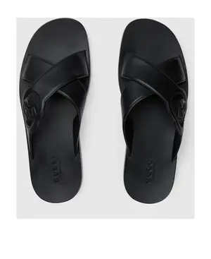 Gucci Crossover Strapped Sandals With Cut-out Logo Detail
