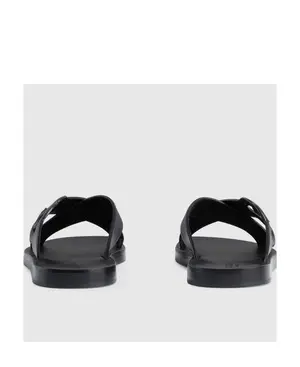 Gucci Crossover Strapped Sandals With Cut-out Logo Detail